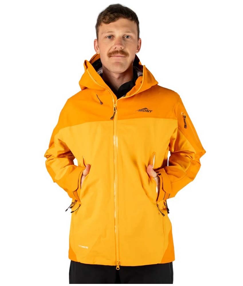 Mont Mountain Pro Shell Mens Waterproof Alpine Jacket - Tumeric/ Gold - XXL