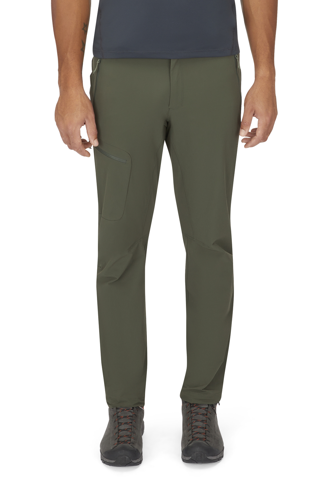 Rab Incline Mens Softshell Pants - Army/Light Khaki - 36