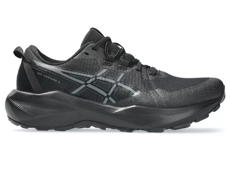Asics Gel Venture 11 Womens Wide Trail Running Shoes - Black/Carrier Grey