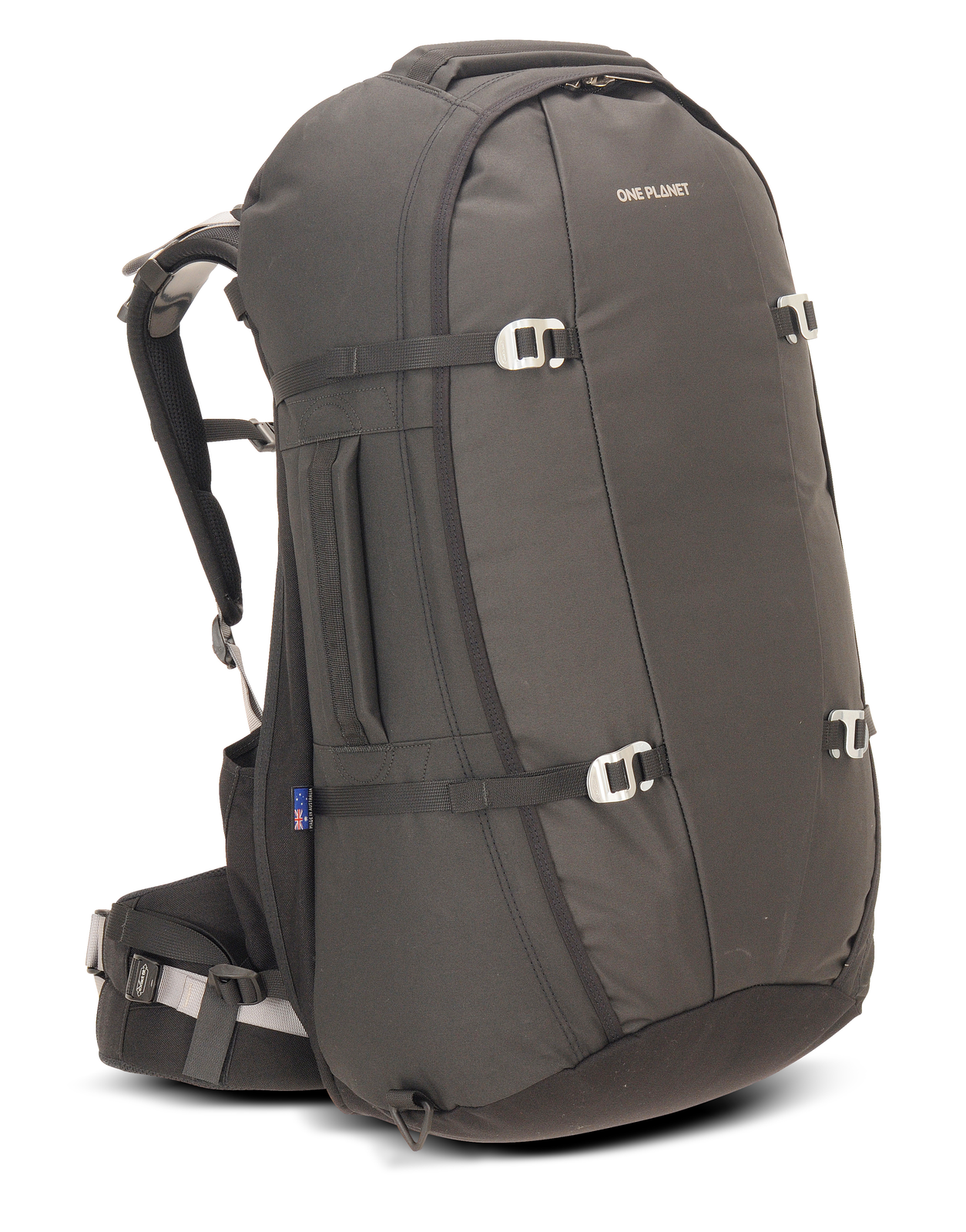 One Planet Ned Hybrid F2 65L Travel Pack - Short - Black/Black