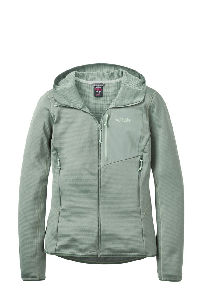 Rab Ascendor Womens Fleece Softshell Hoody - Dark Fig Green - 8